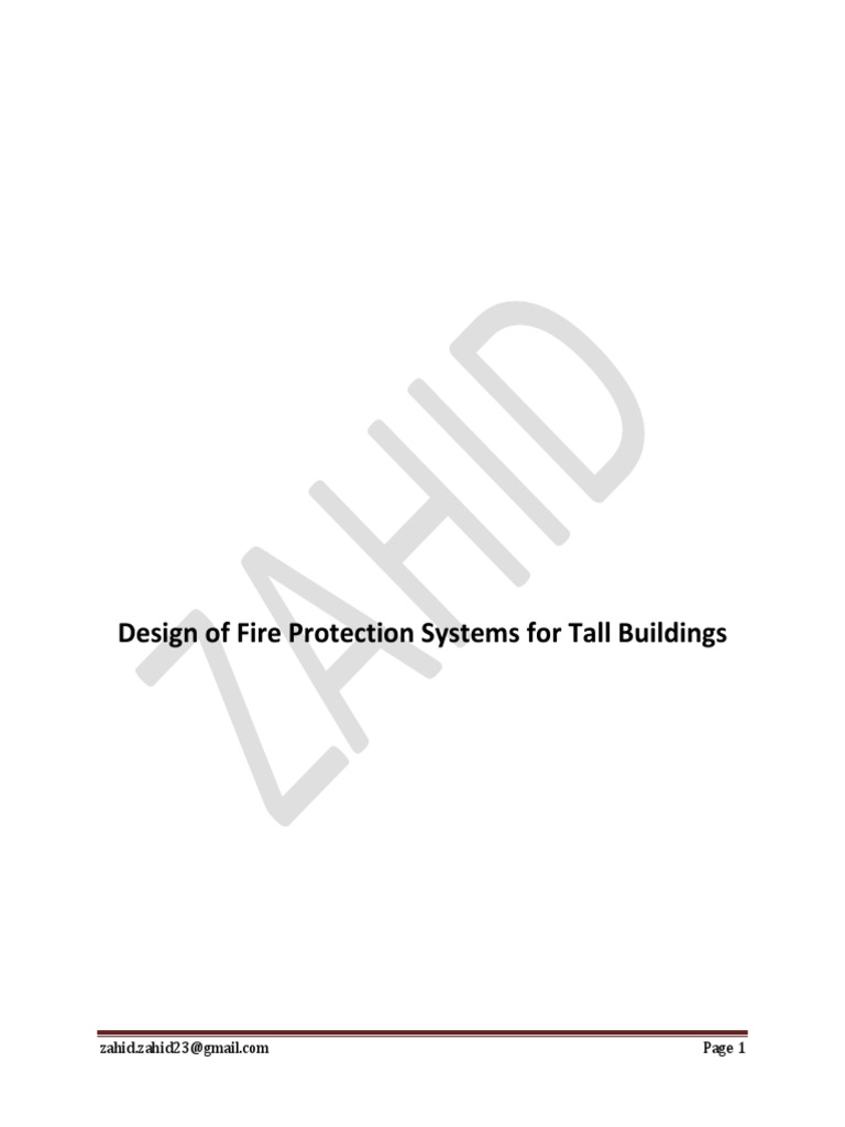 Fire Protection Design for Tall Buildings | PDF | Fire Sprinkler System ...