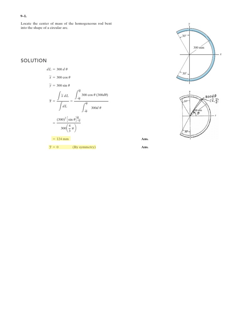 Statics 13esi Solutions-Manual Chapter 9 | PDF | Physical Quantities | Euclidean Plane Geometry