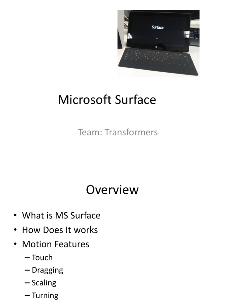 Transformers Microsoft Surface | PDF | Microsoft | Computer Engineering
