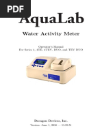 AquaLab Series 3 SOP for Water Activity | PDF | Calibration | Menu