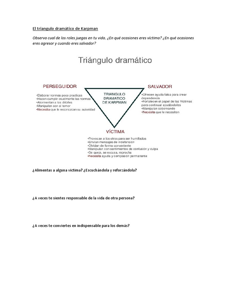 Triangulo Dramático de Karpman PDF | PDF