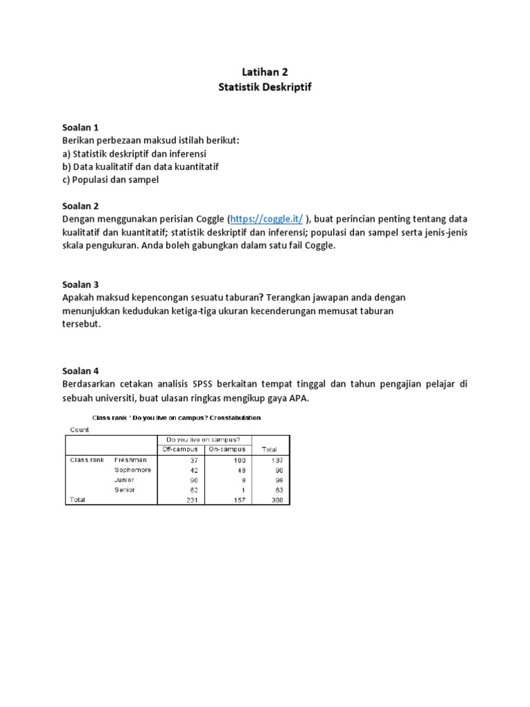 Latihan 2 Statistik Deskriptif | PDF