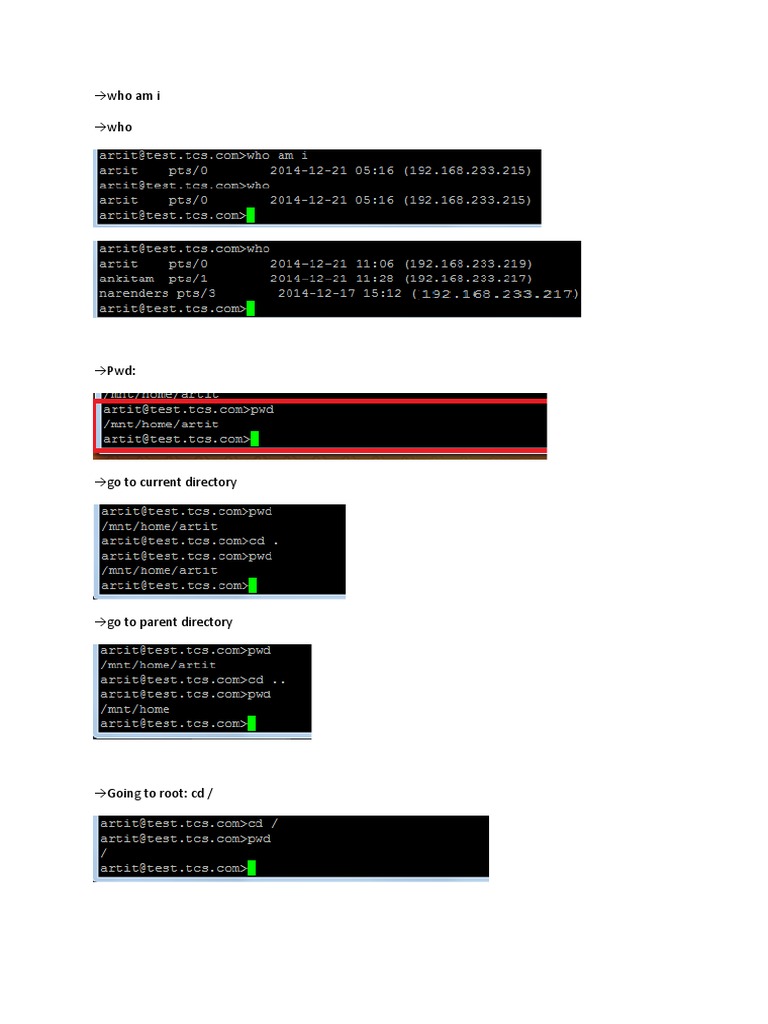 Unix Commands 1.1 | PDF