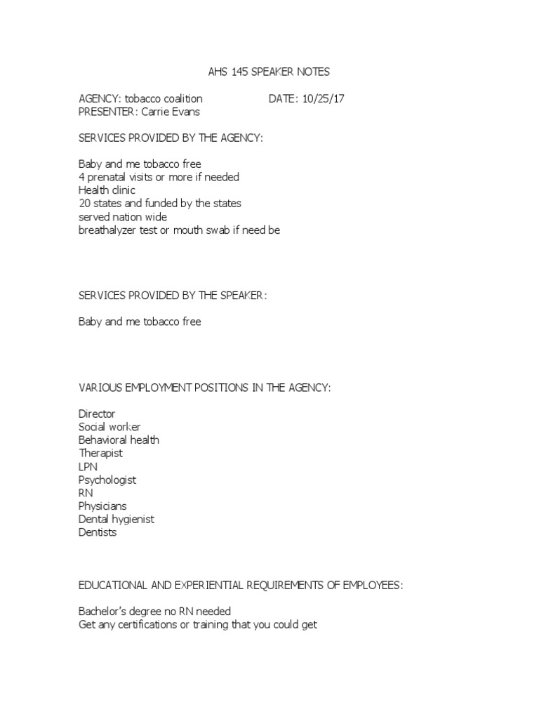 Guest Speaker Notes | PDF | Internship | Job Hunting