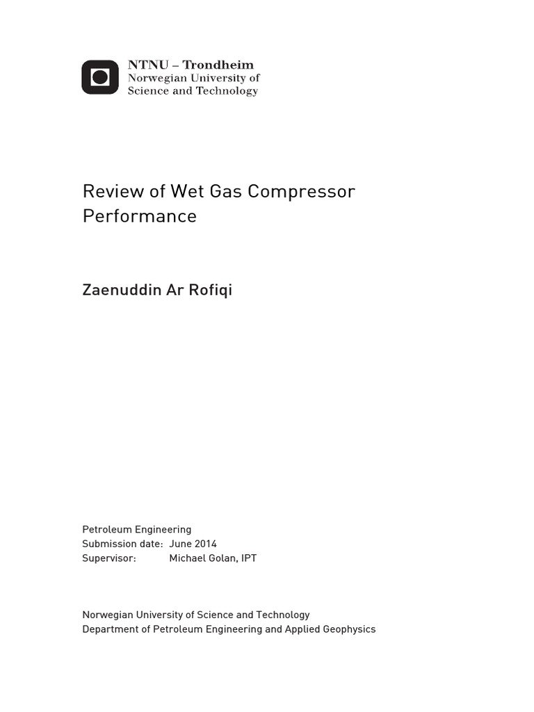 Review of Wet Gas Compressor Performance | PDF | Gases | Fluid Dynamics