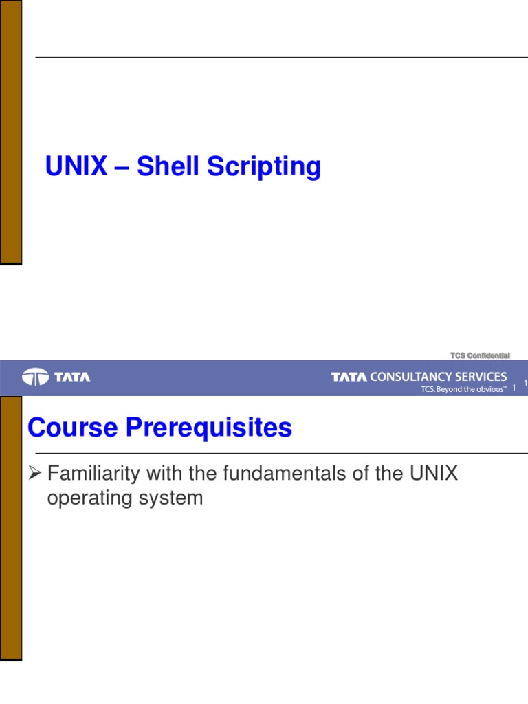 UNIX - Shell Scripting - SL | PDF | Control Flow | Command Line Interface UNIX - Shell Scripting - SL | PDF | Control Flow | Command Line Interface