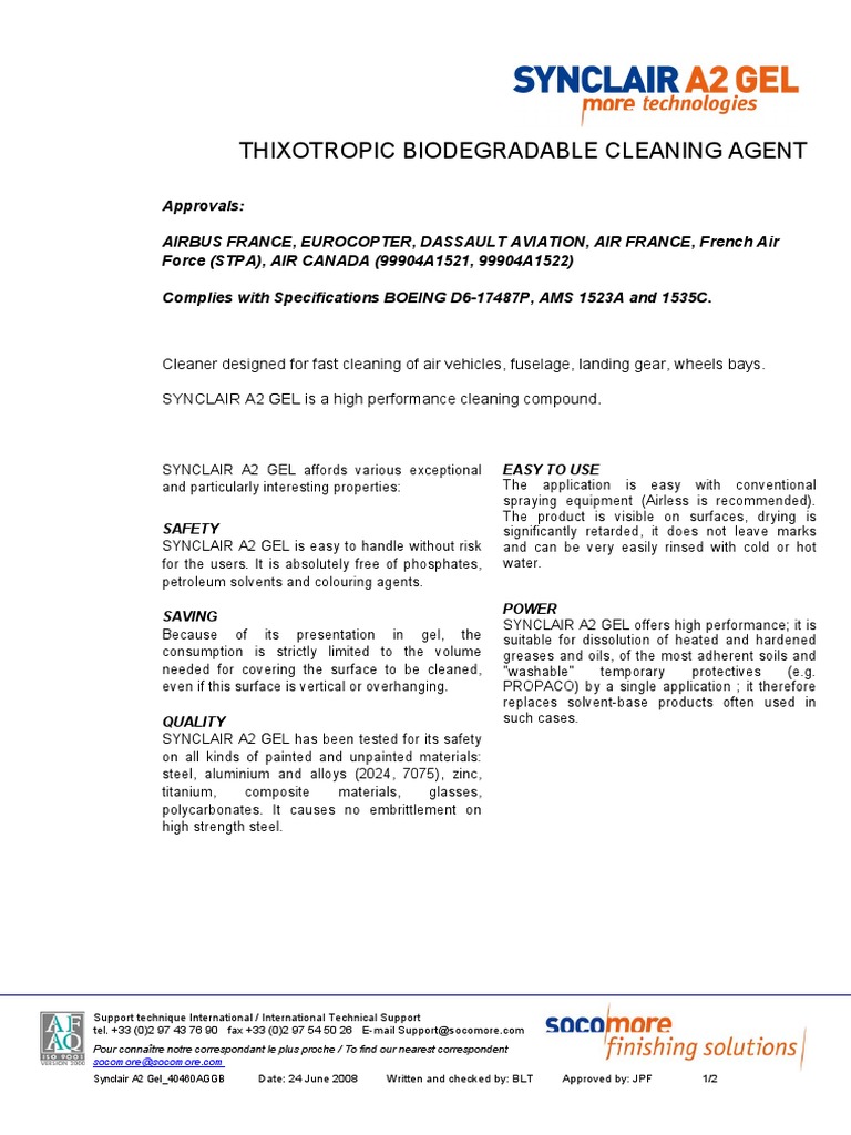 Thixotropic Biodegradable Cleaning Gel | PDF | Gel | Petroleum