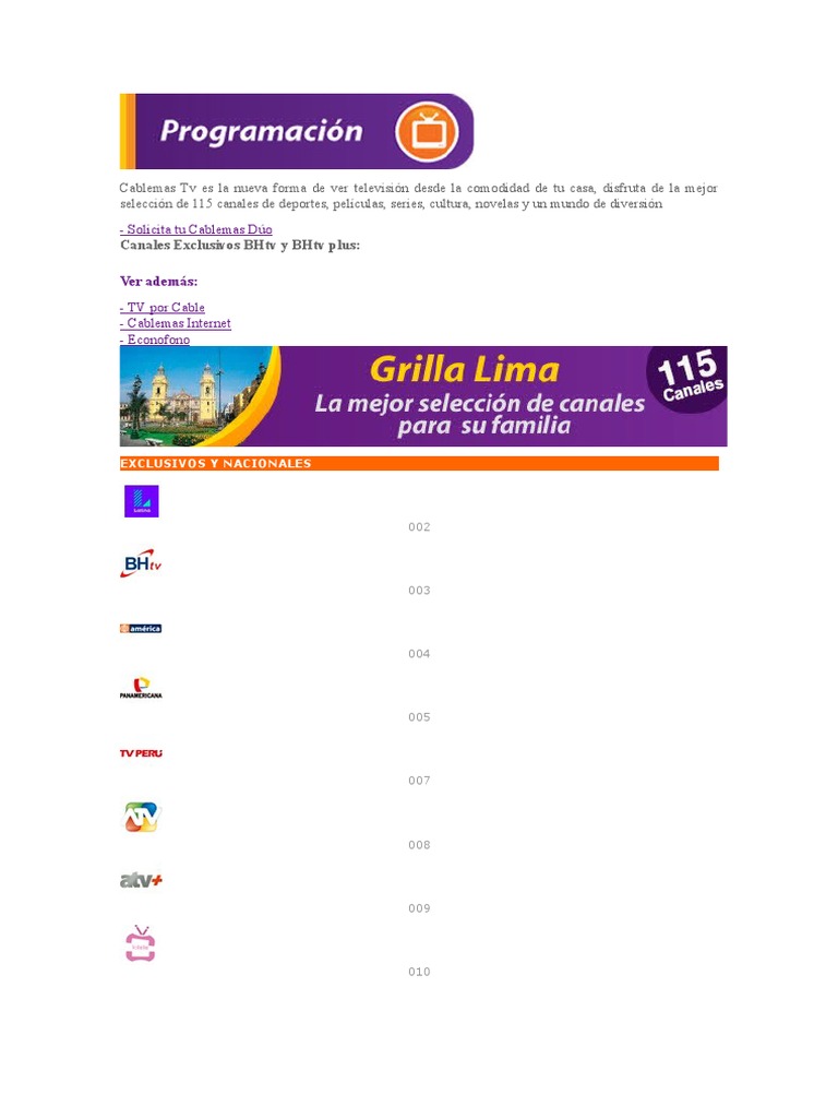 Cablemas TV Es La Nueva Forma de Ver Televisión Desde La Comodidad de ...