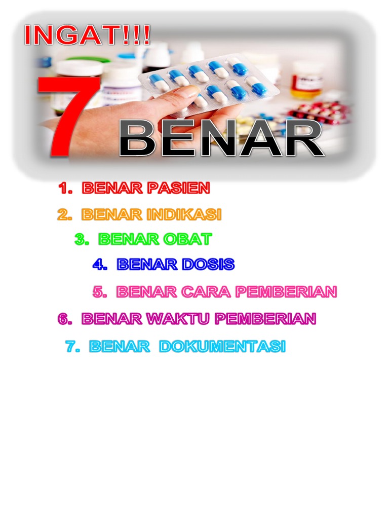 7 Benar Pemberian Obat - Print 10 | PDF
