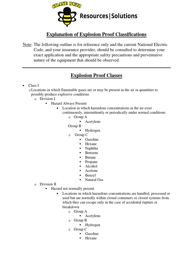 Explosion Proof Classifications | PDF | Explosion | Oxygen