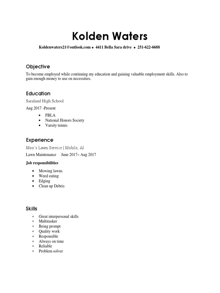 Kolden Resume | PDF