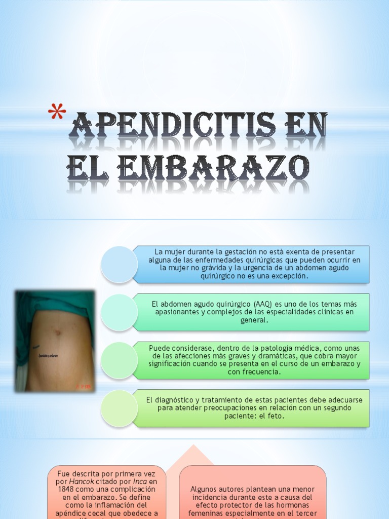 Apendicitis aguda durante el embarazo: aspectos clínicos, diagnósticos ...