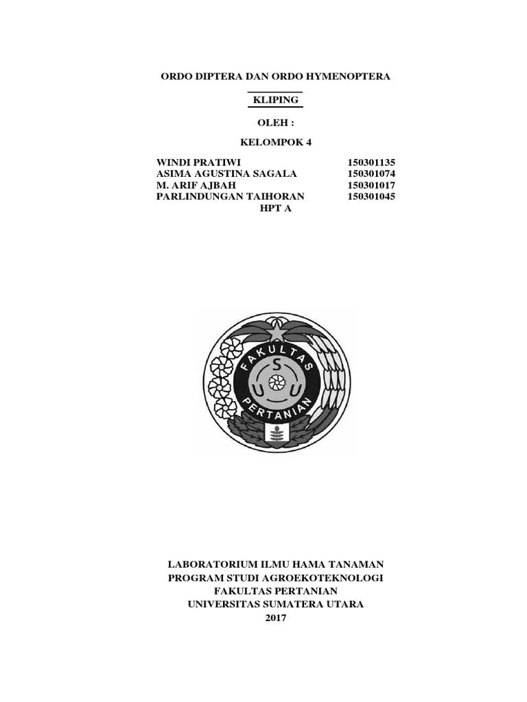 Ordo Diptera Dan Ordo Hymenoptera Klompok | PDF