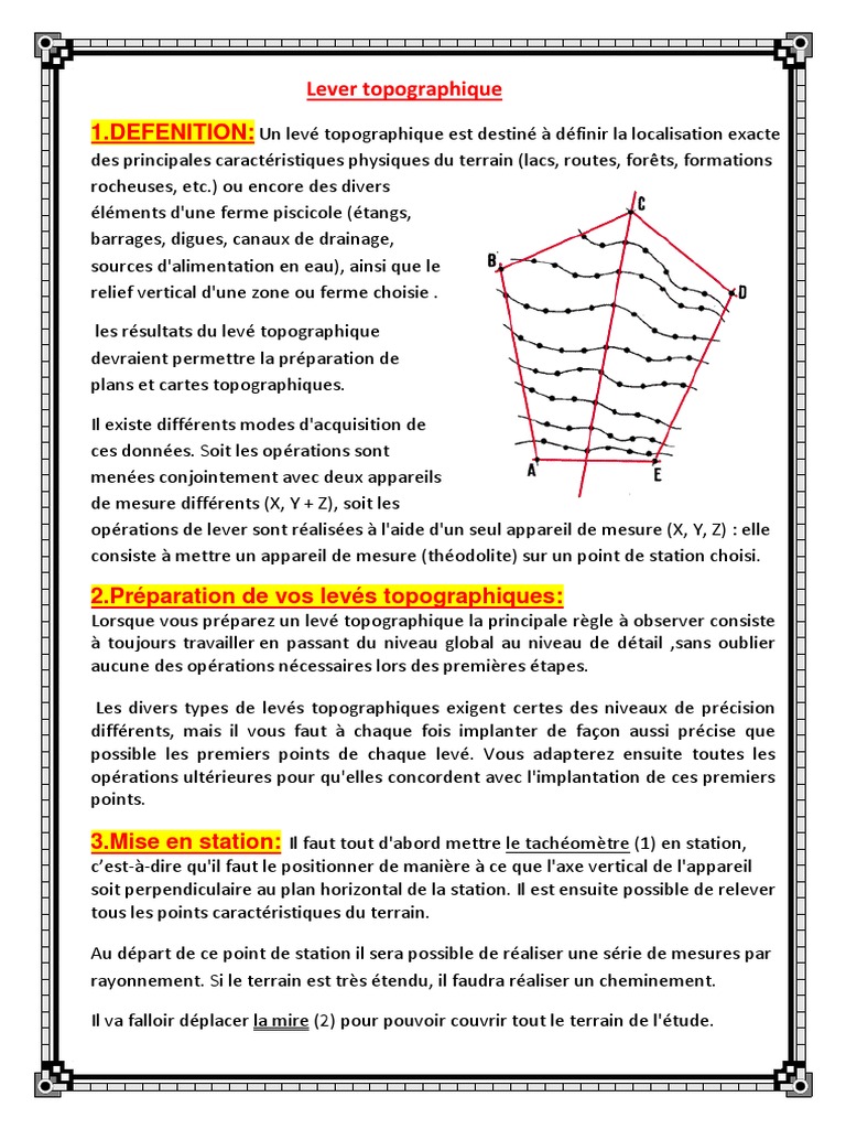Lever Topographique | PDF | Topographie | Science