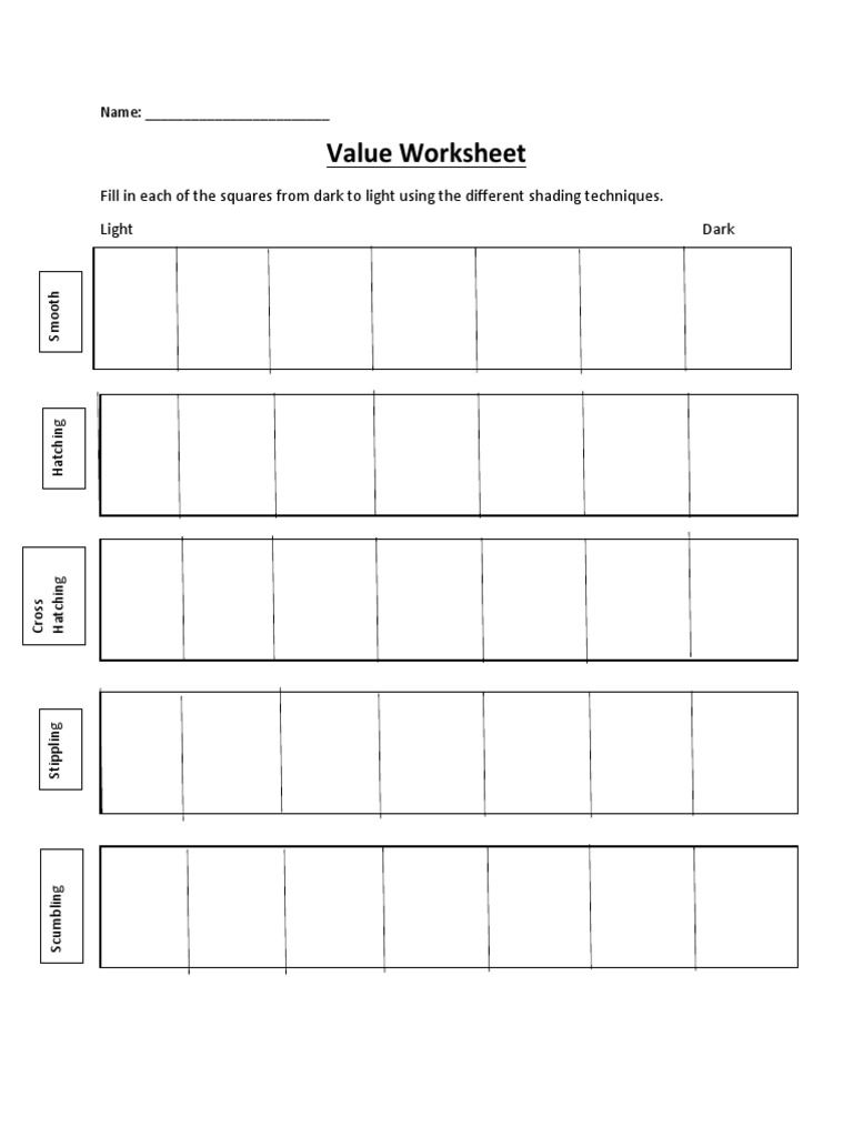 Value Worksheet | PDF