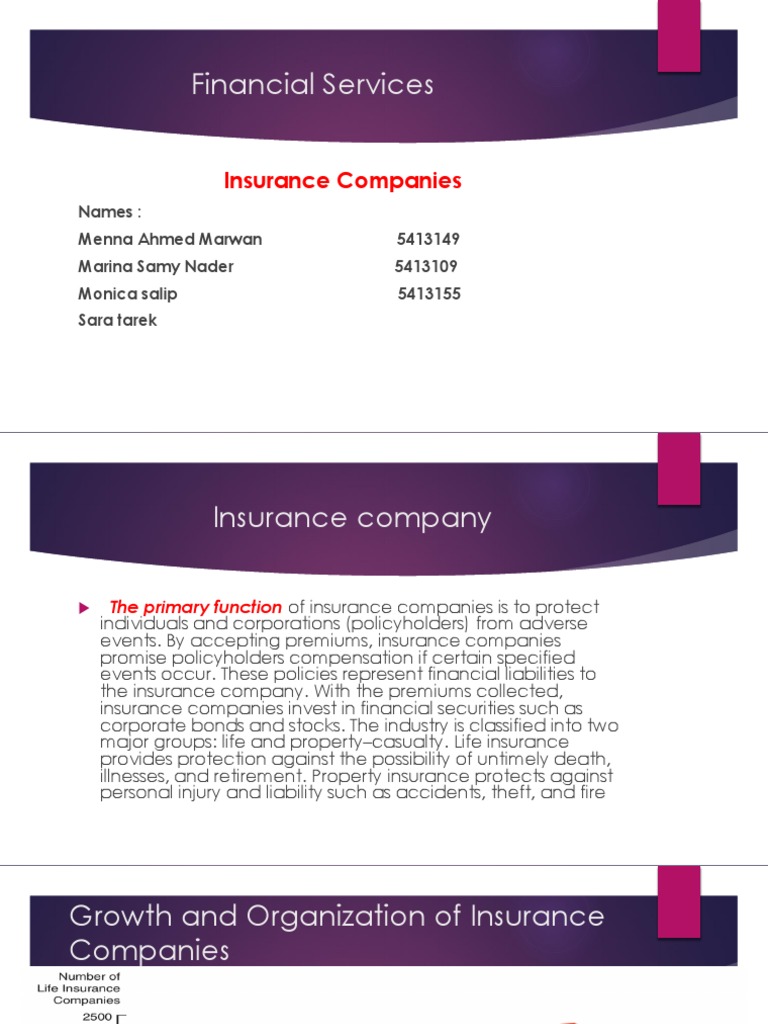 Financial Services: Insurance Companies | PDF | Life Insurance | Insurance