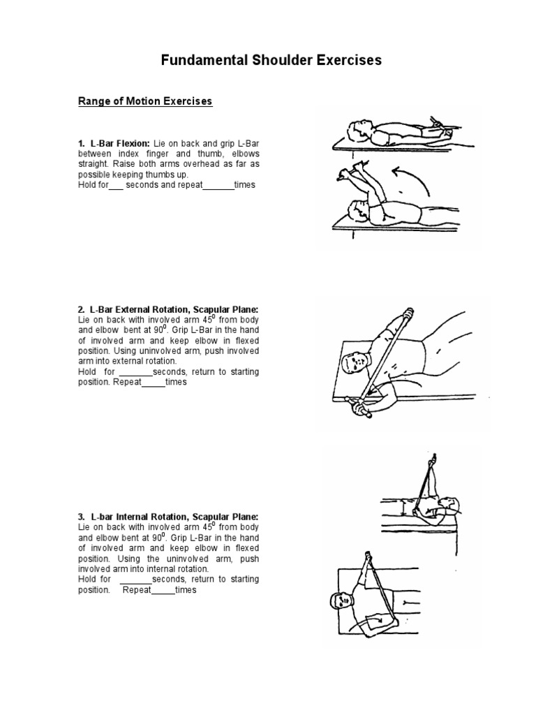 Fundamental Shoulder Exercises | PDF | Anatomical Terms Of Motion | Elbow
