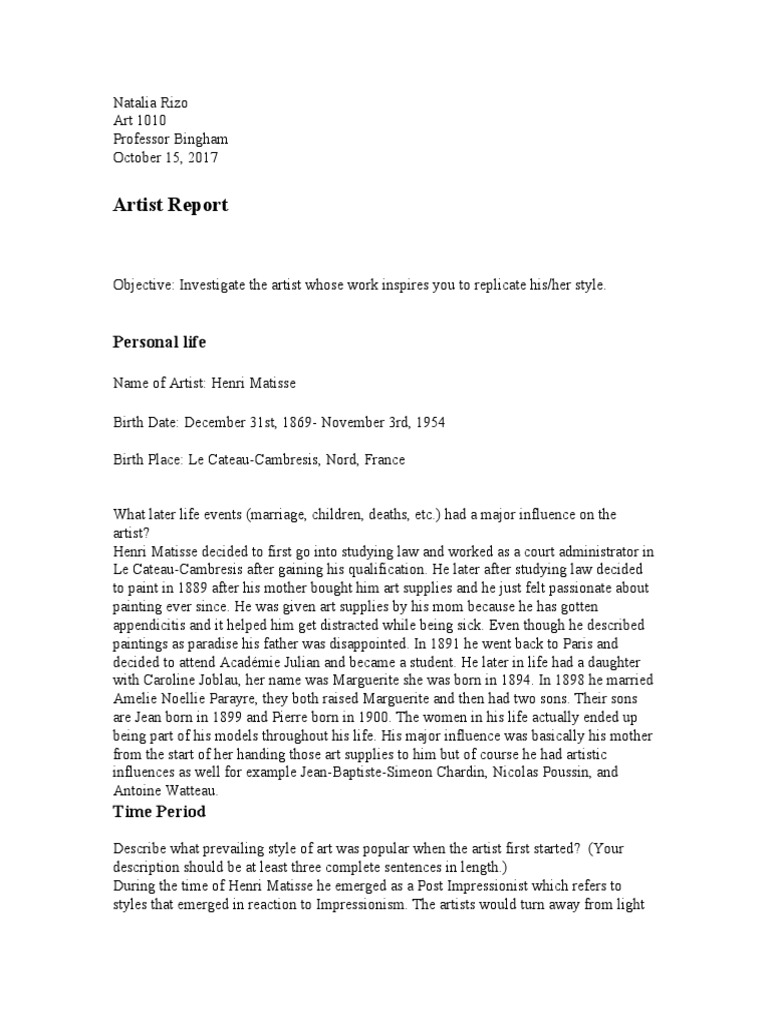 Henri Matisse: Fauvism and Influence | PDF
