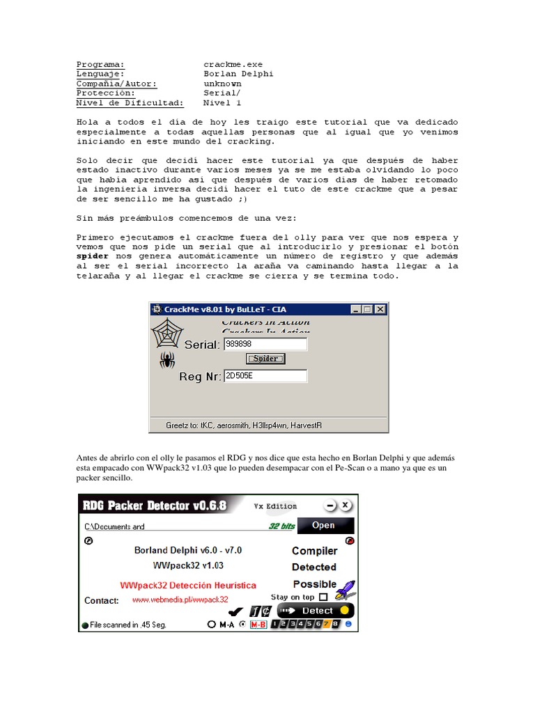 Tutorial Crackme | PDF | Informática y tecnología de la información