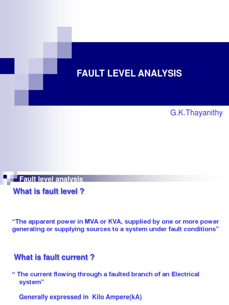 Fault Level Analysis | PDF | Electrical Impedance | Volt