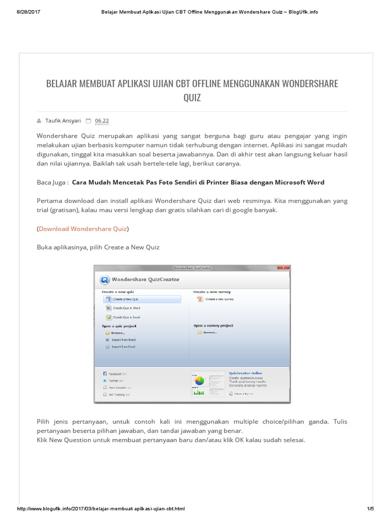 Belajar Membuat Aplikasi Ujian CBT Offline Menggunakan Wondershare Quiz ... Belajar Membuat Aplikasi Ujian CBT Offline Menggunakan Wondershare Quiz ...