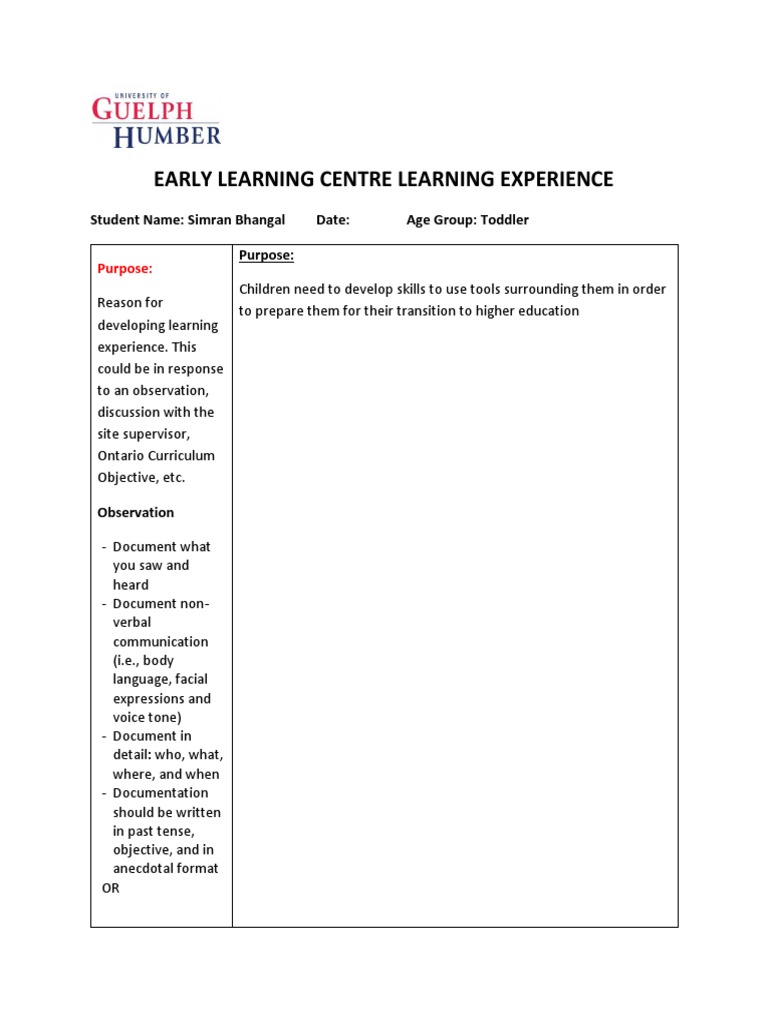 Activity 1 | PDF | Early Childhood | Curriculum
