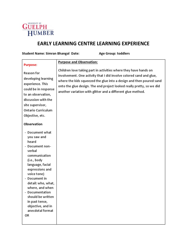 Glue and Glitter Art Experience | PDF | Curriculum | Education Theory