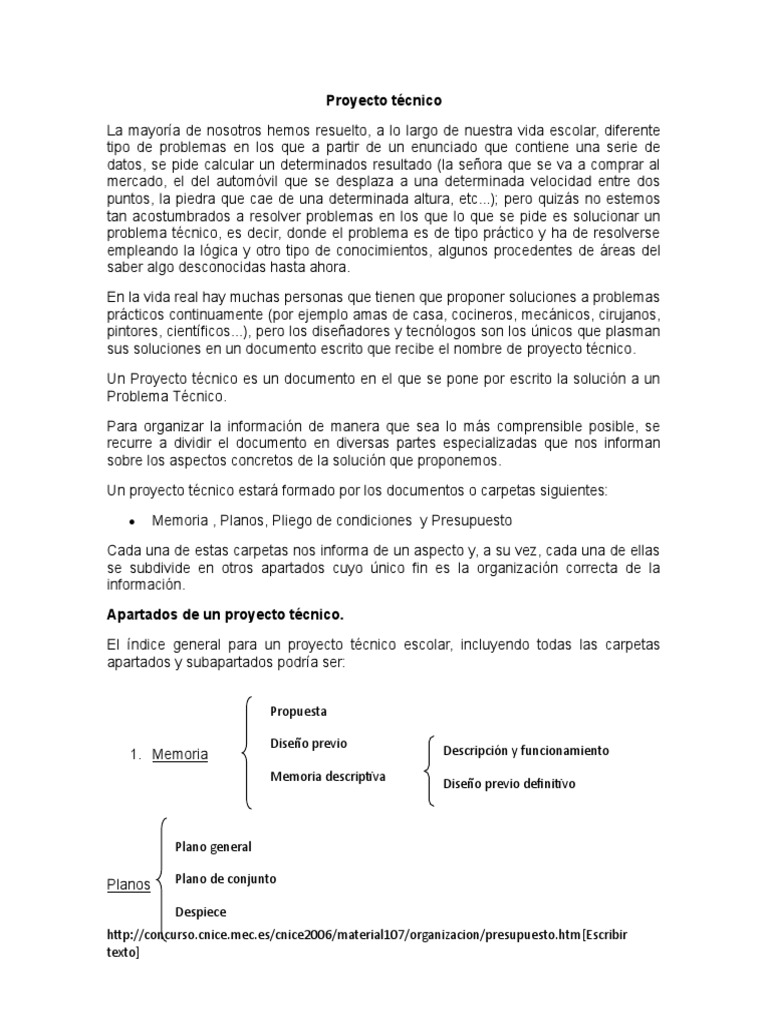 Ejemplo de Proyecto Técnico Escolar | PDF | Diseño | Herramientas
