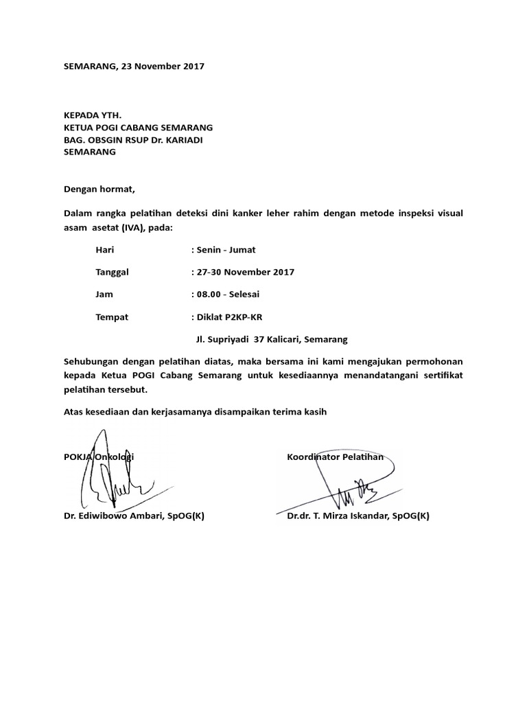 Permohonan Tanda Tangan | PDF