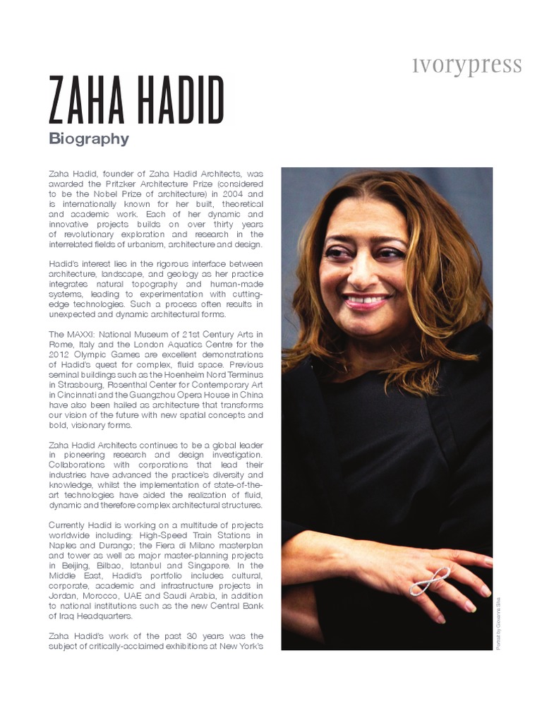 Zaha Hadid Profile | PDF | Arts (General)