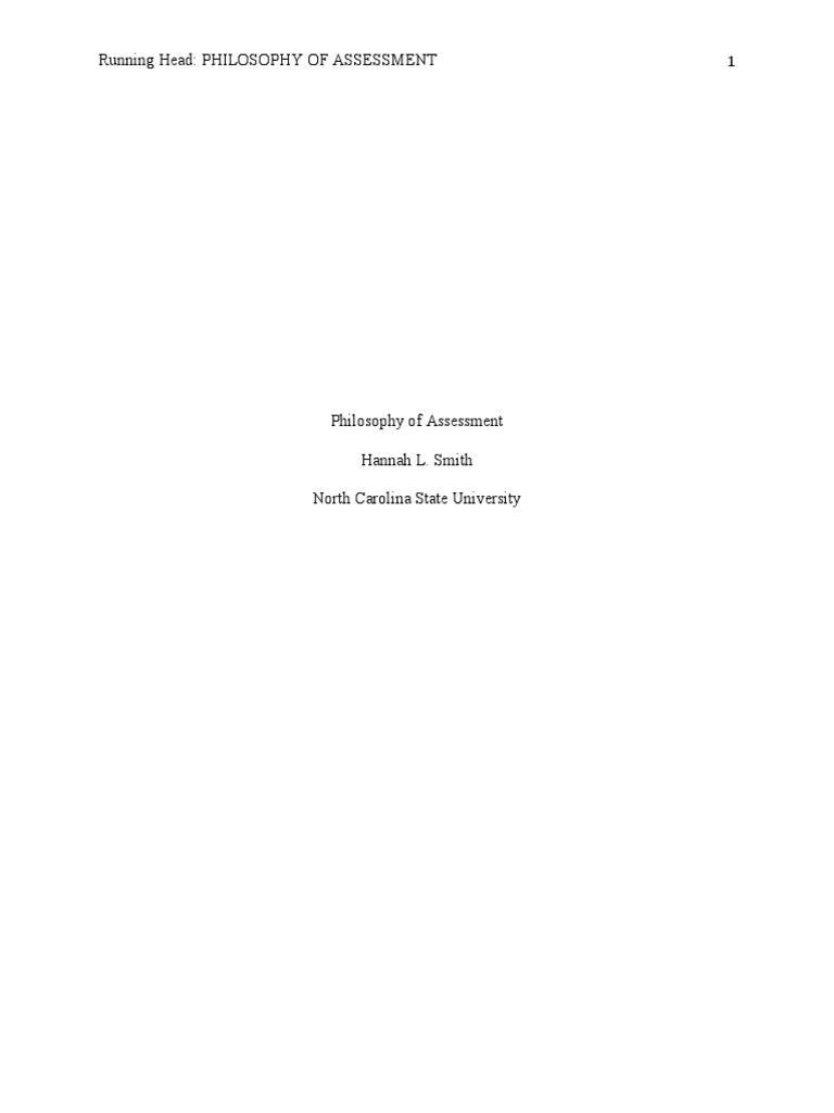 Philosophy of Assessment | PDF | Educational Assessment | Test (Assessment)
