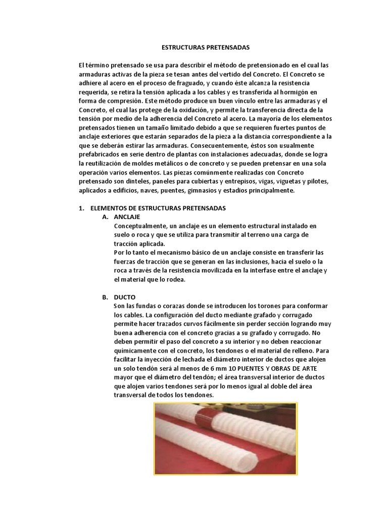 Estructuras Pretensadas | Descargar gratis PDF | Hormigón pretensado ...