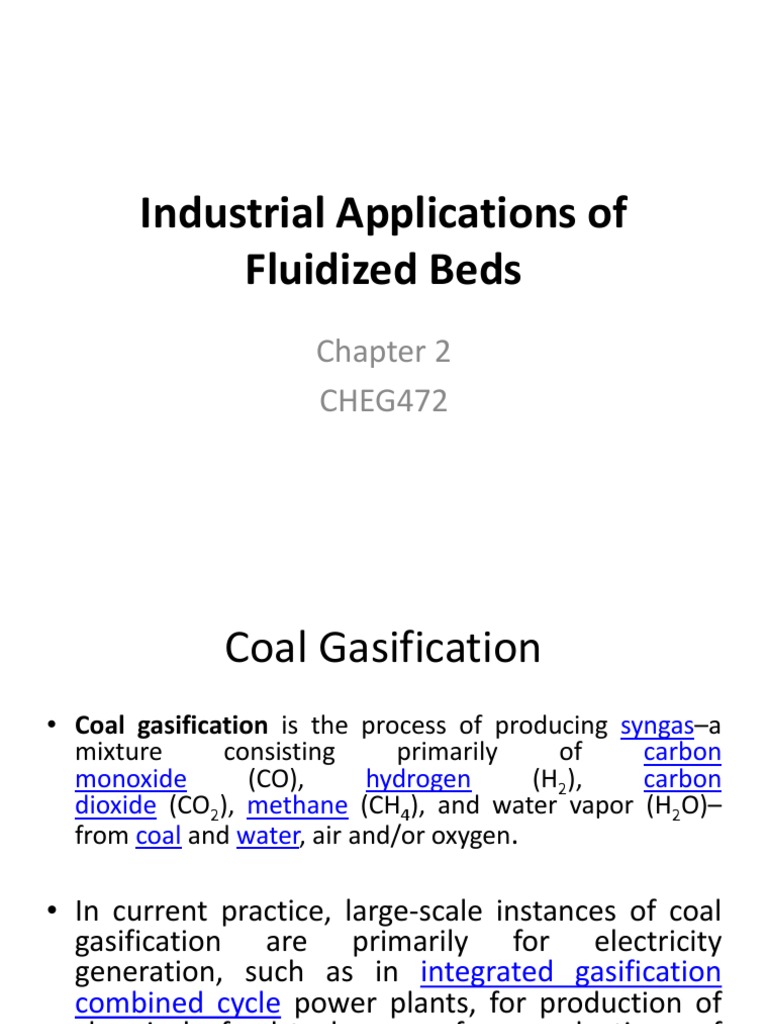 Application of Fluidization in Industry | PDF | Gasification | Fluidization