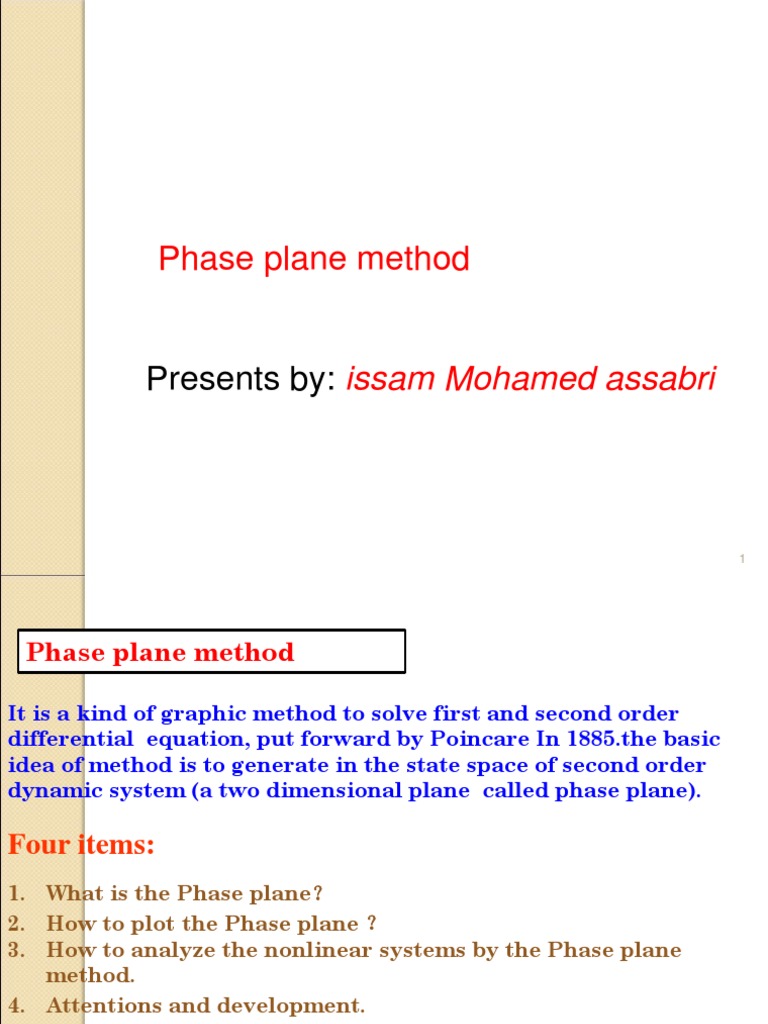 Phase Plane Analysis | PDF | Nonlinear System | Plane (Geometry)