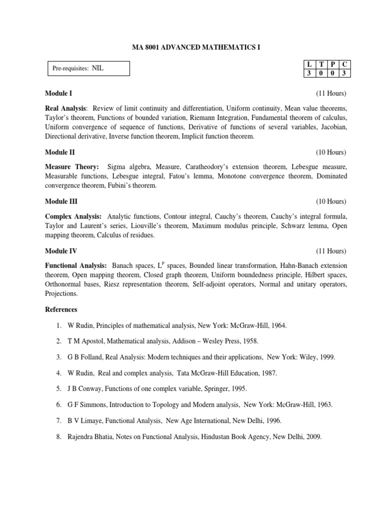 MSC | PDF | Functional Analysis | Lebesgue Integration