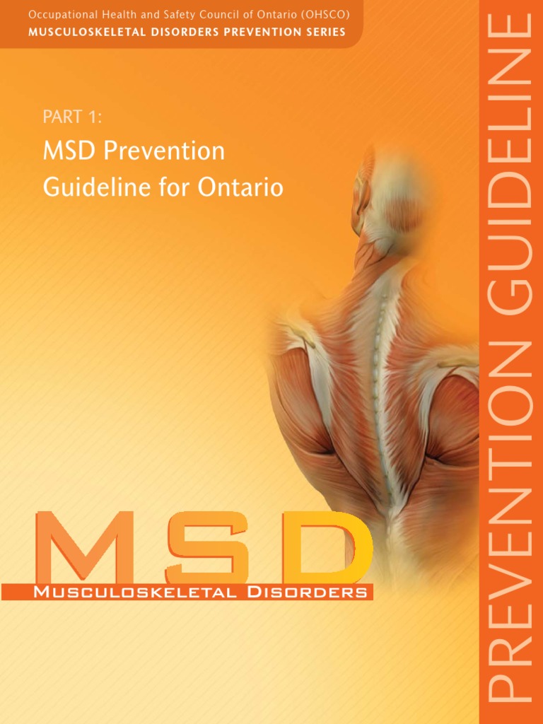 MSD Prevention Ont Guideline 2007 | PDF | Occupational Safety And ...