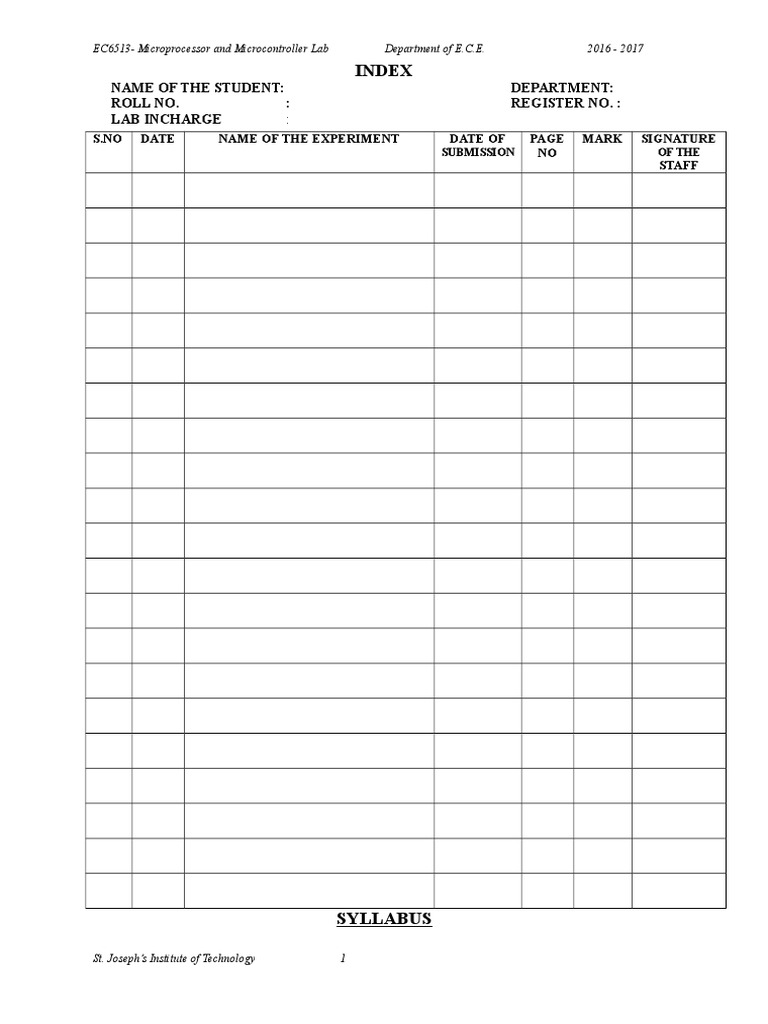 MPMC Lab Manual | PDF | Subtraction | Binary Coded Decimal