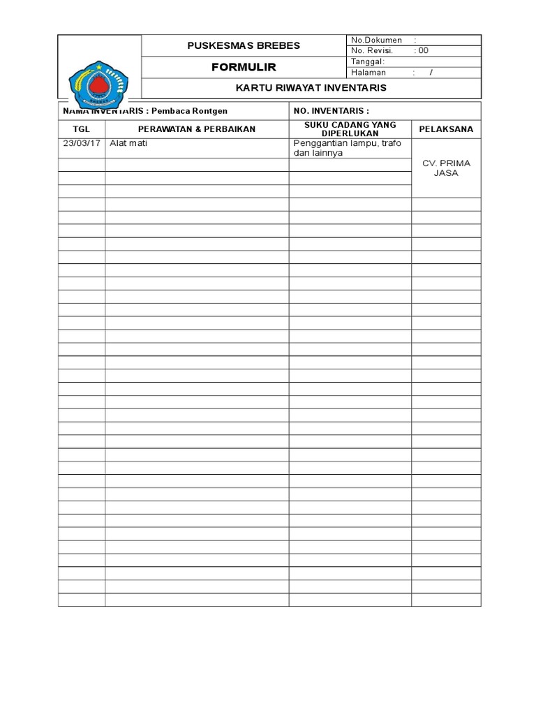 2.6.1.j SOP Pencatatan Dan Pelaporan (Tensi Stand) | PDF
