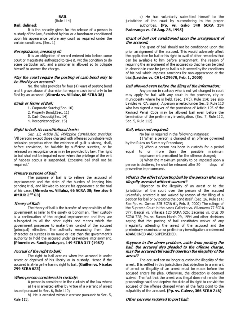 Bail | PDF | Bail | Burden Of Proof (Law)