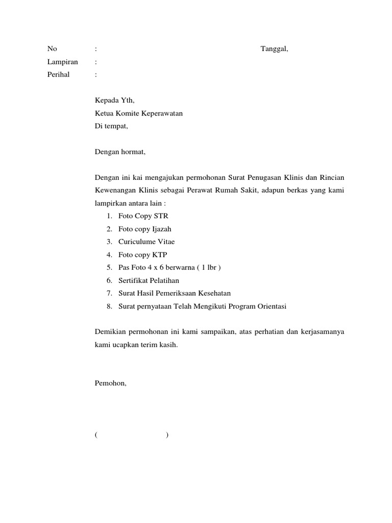 Surat Permohonan Kredensial