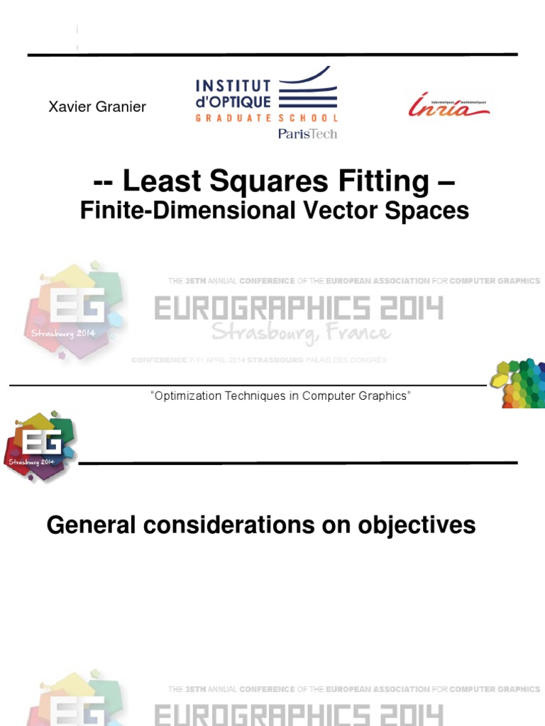 Least Squares Fitting - : Finite-Dimensional Vector Spaces | PDF | Mathematical Optimization ...