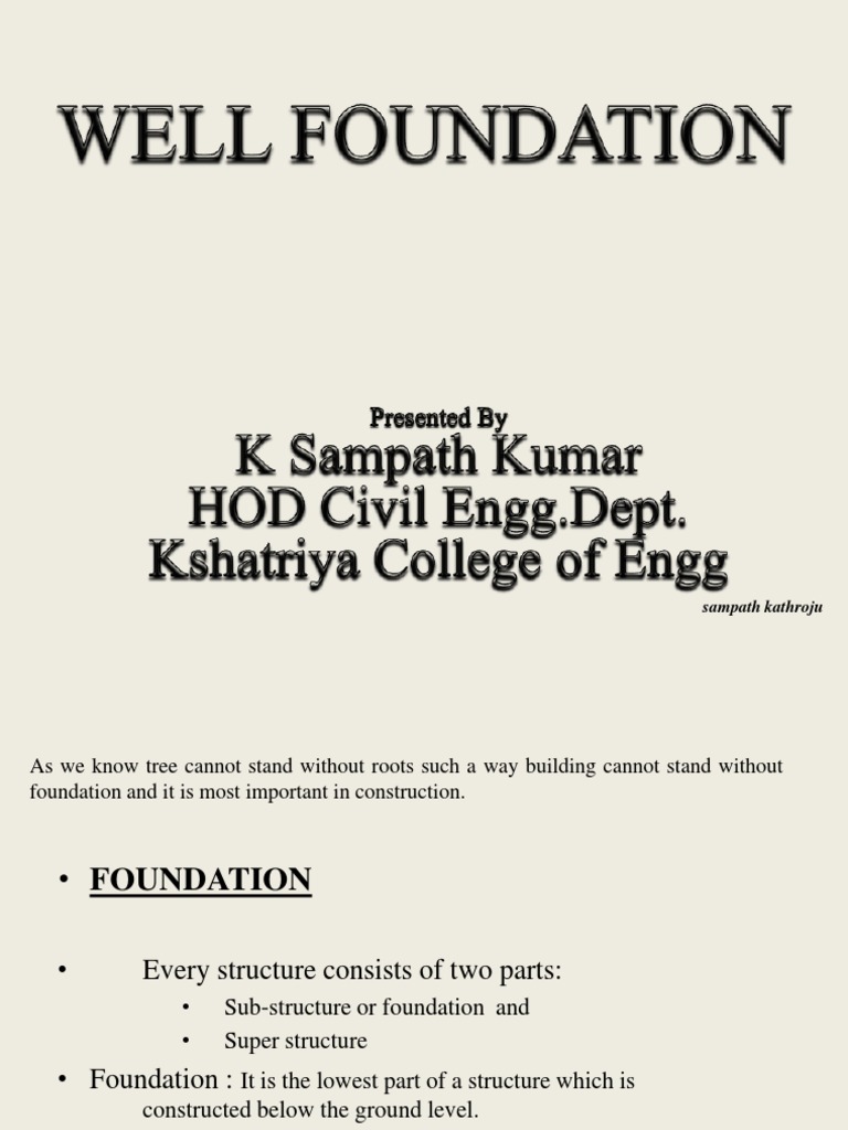 Well Foundations | PDF | Deep Foundation | Foundation (Engineering)