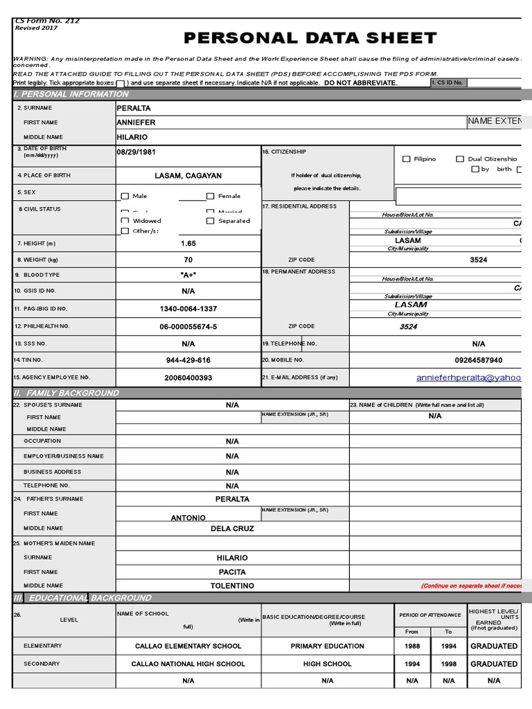 Blank Form Pds 2017 | PDF | Crime & Violence | Crime Thriller