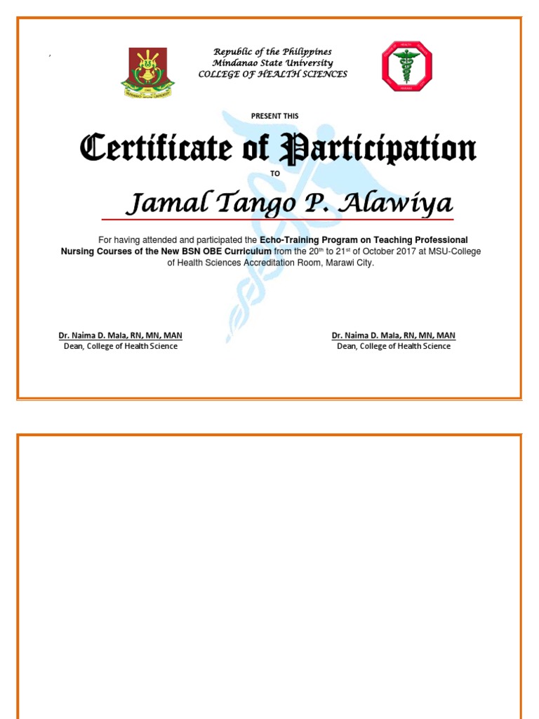 Echo Certificate | PDF