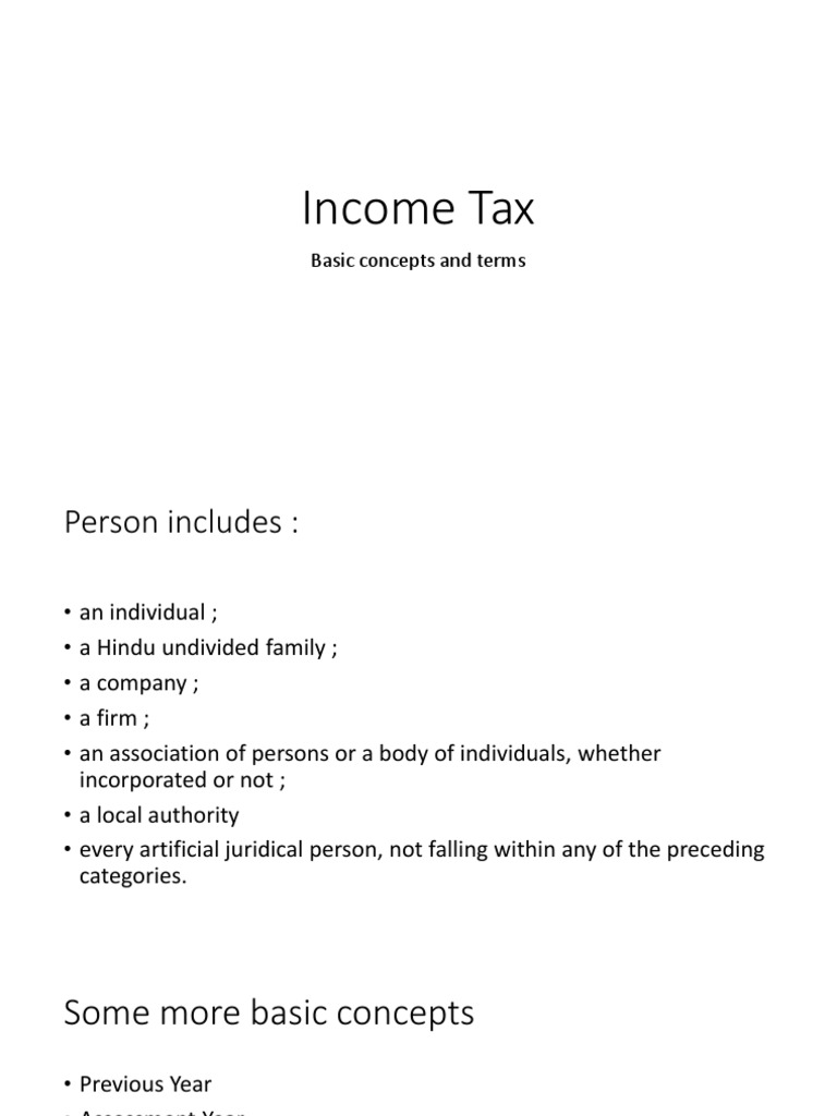Income Tax: Basic Concepts and Terms | PDF | Expense | Tax Deduction