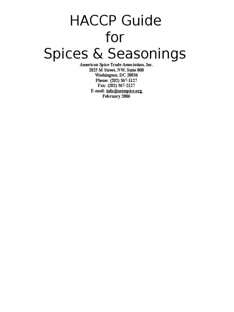 Haccp Guide | PDF | Hazard Analysis And Critical Control Points | Foods