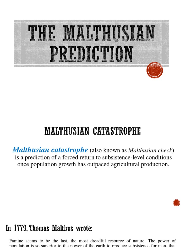 The Malthusian Prediction | Environmental Social Science | Natural ...