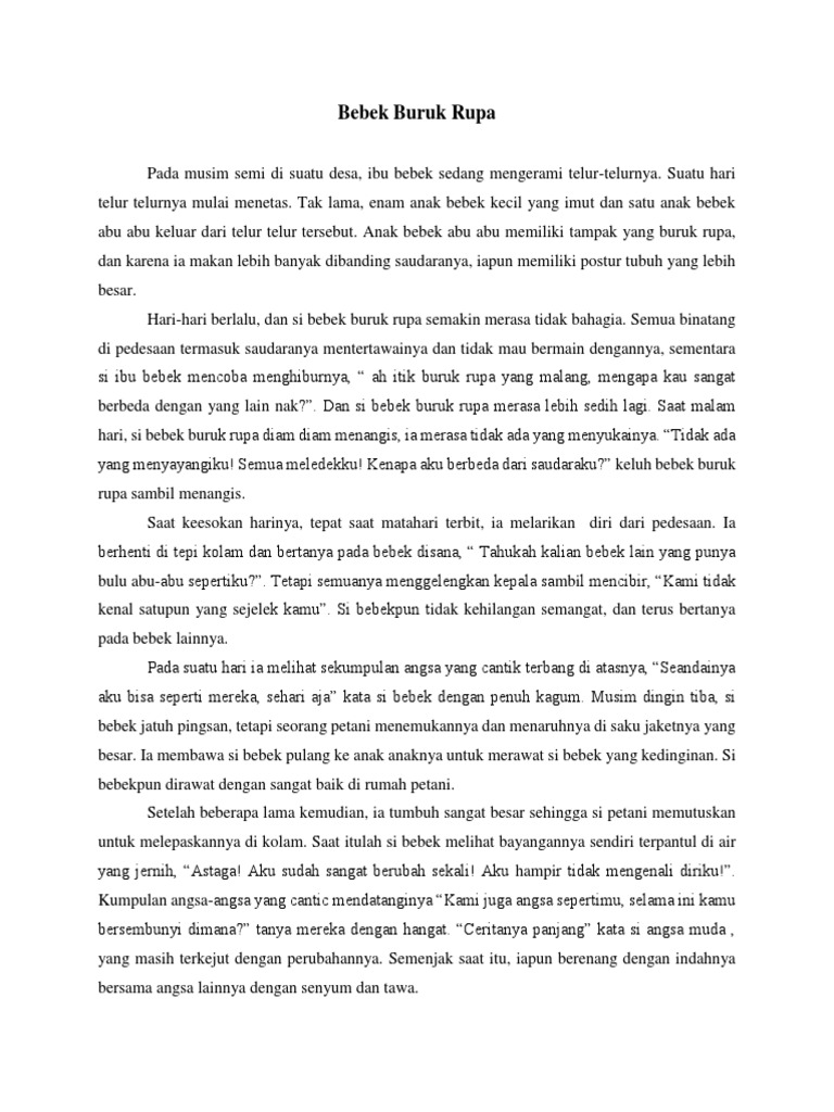Dongeng Bebek Buruk Rupa | PDF