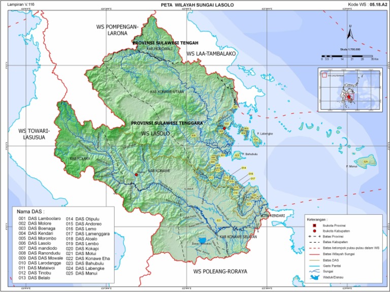 Peta Wilayah Sungai Lasolo-Konaweha | PDF