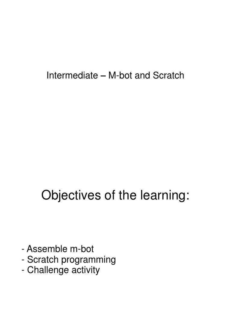 Intermediate M Bot And Scratch Pdf